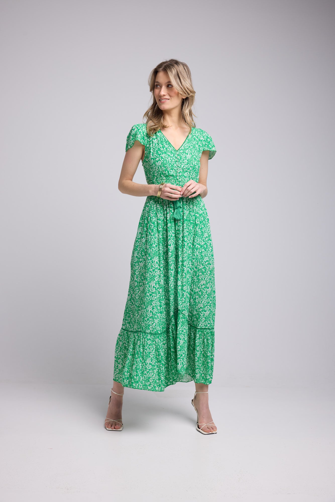 LORY LONG/GREEN DRESS P815