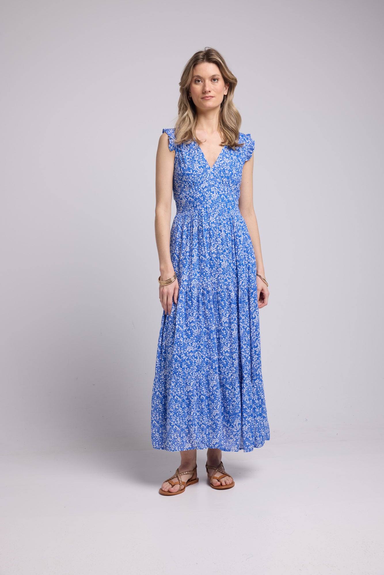 PENNY LONG DRESS/BLUE P815